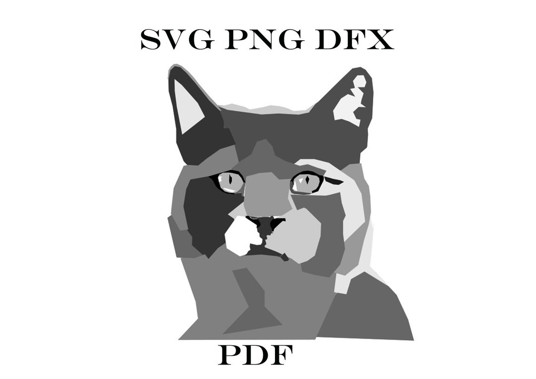 Cat Art Pdf, Png, Dfx, Pdf Files Cricut Cut Files to Make T-shirts and ...