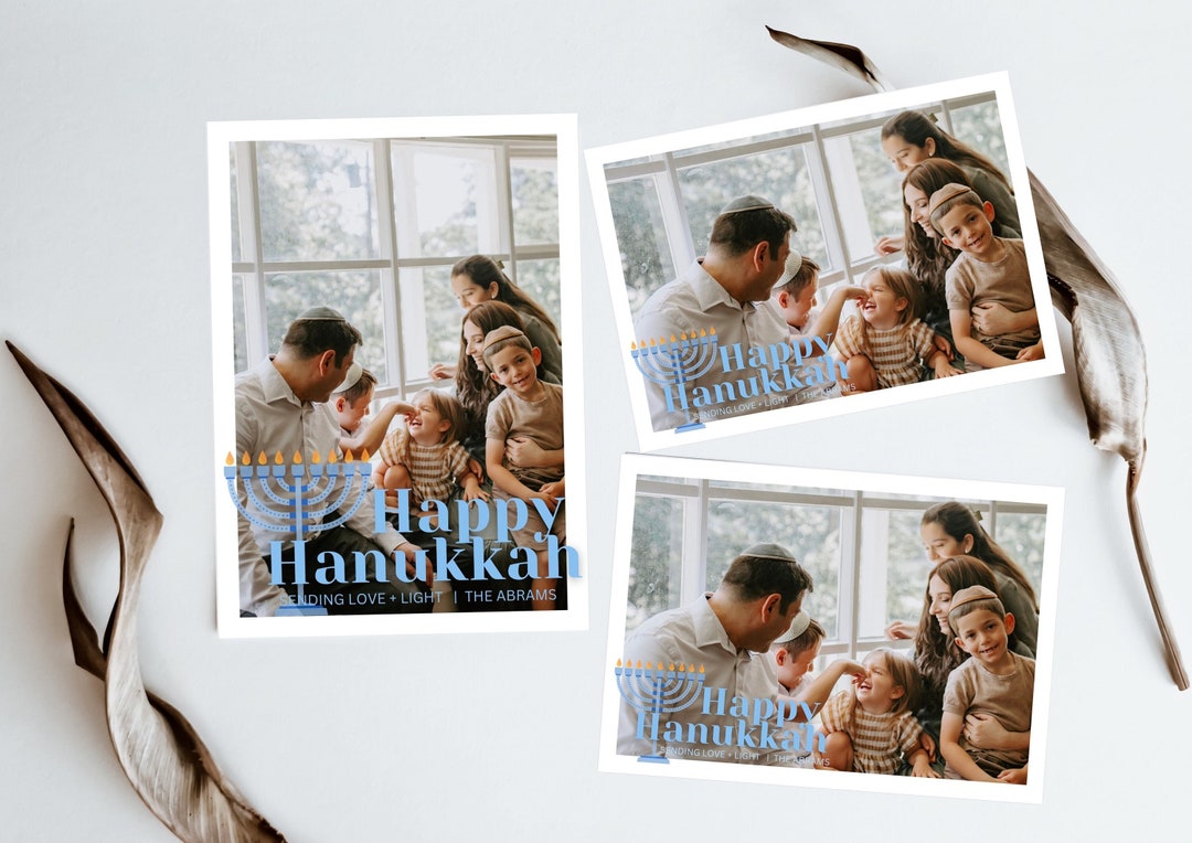 Hanukkah Greeting Card | Custom Hanukkah Card | Printable Hanukkah ...