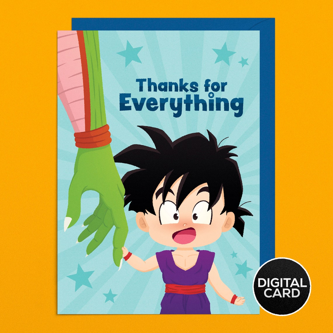 DB Anime Father's Day Card, Birthday Card, Thank You Card Instant ...