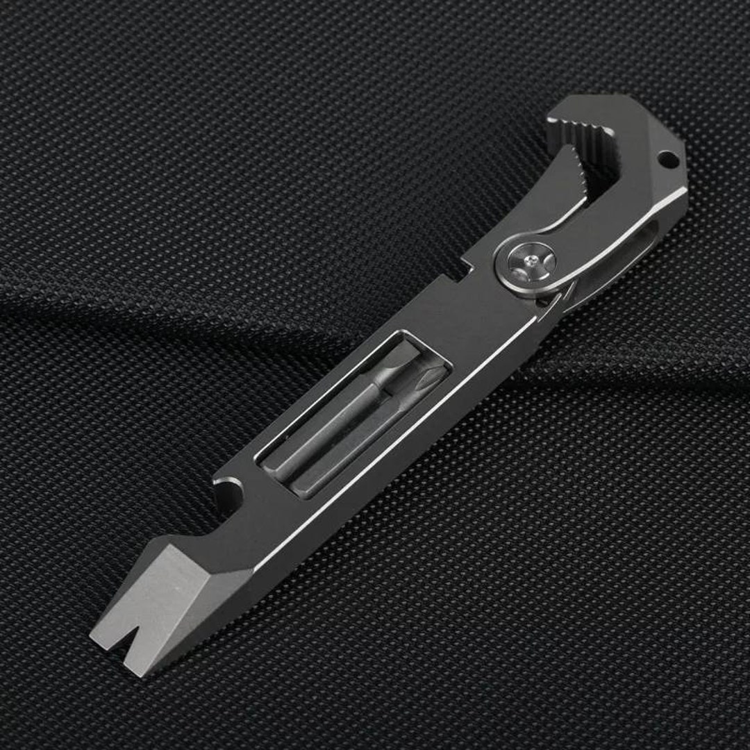 EDC Titanium Pry Bar Wrench & Screwdriver Multi-tool - Etsy