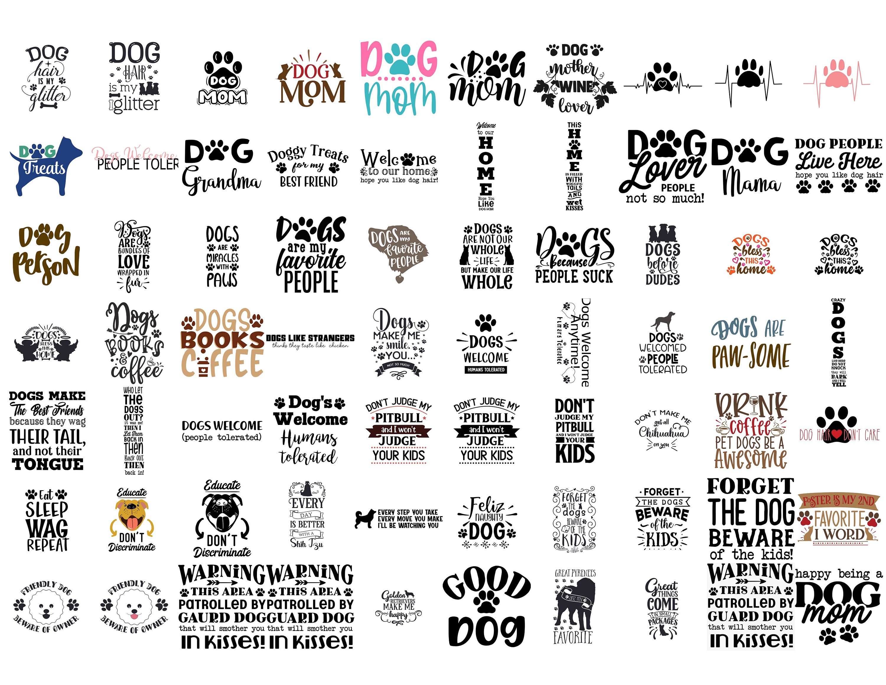 Dog Cat Chicken Goat Pets SVG Bundle - Etsy