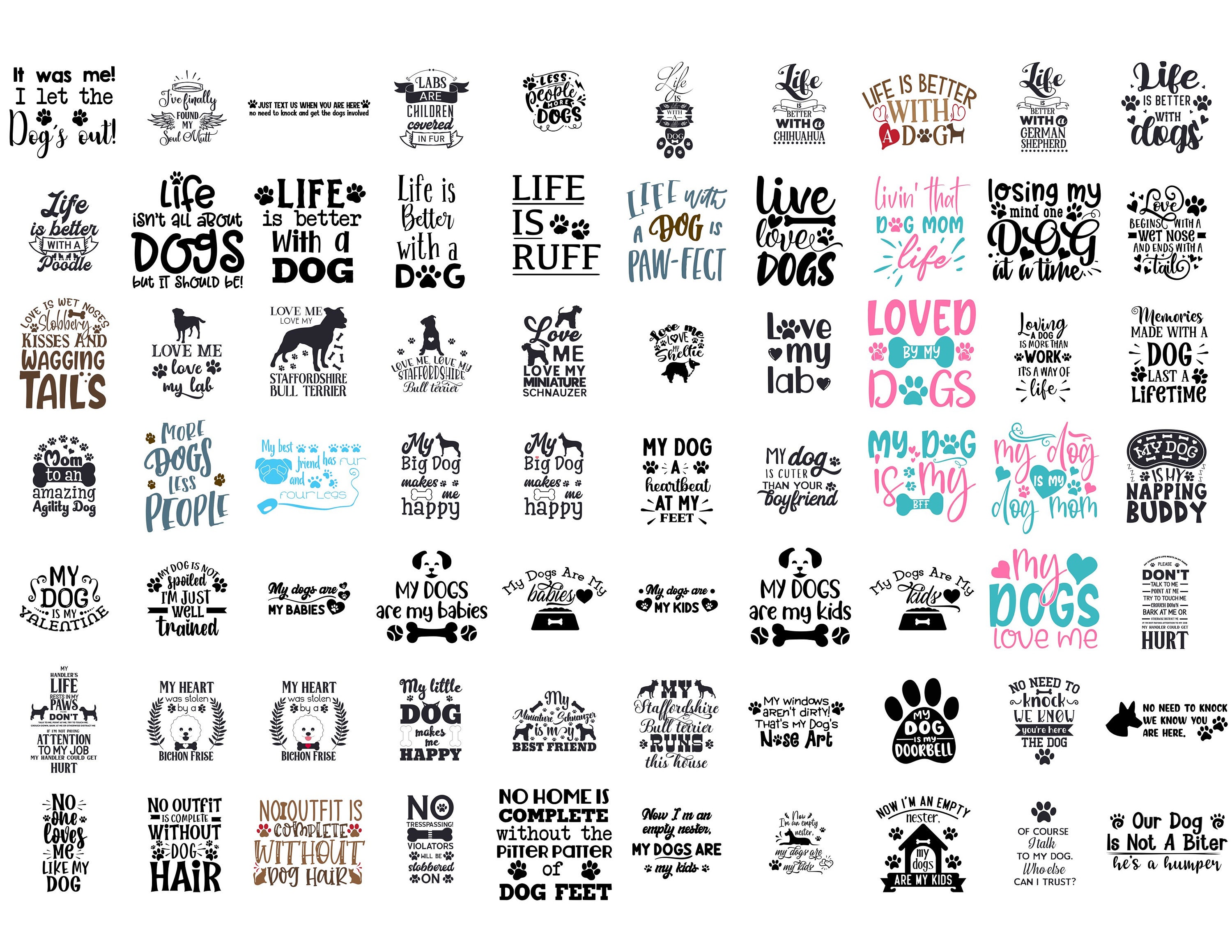 Dog Cat Chicken Goat Pets SVG Bundle - Etsy