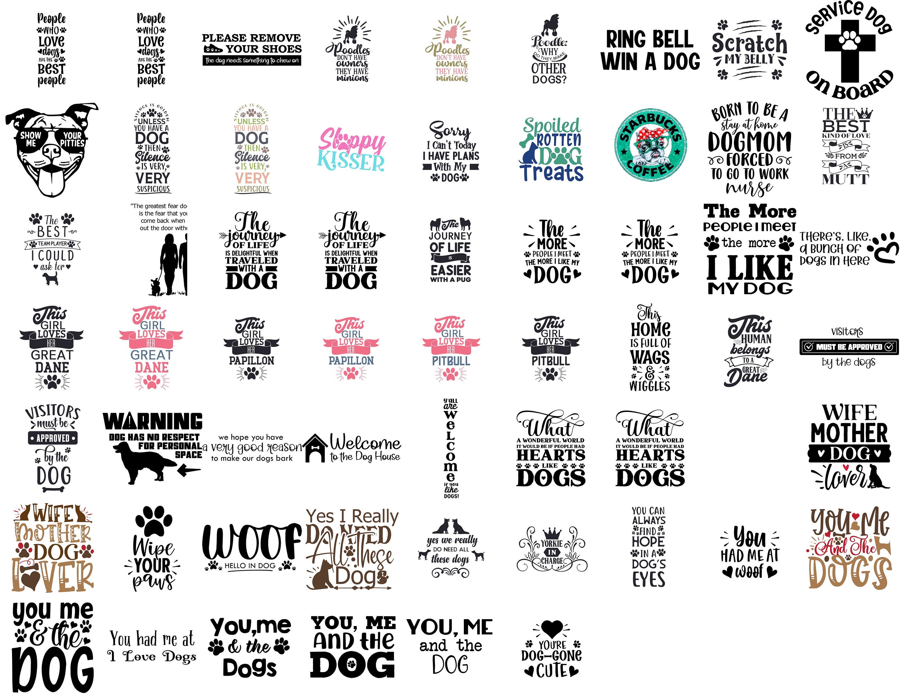 Dog Cat Chicken Goat Pets SVG Bundle - Etsy