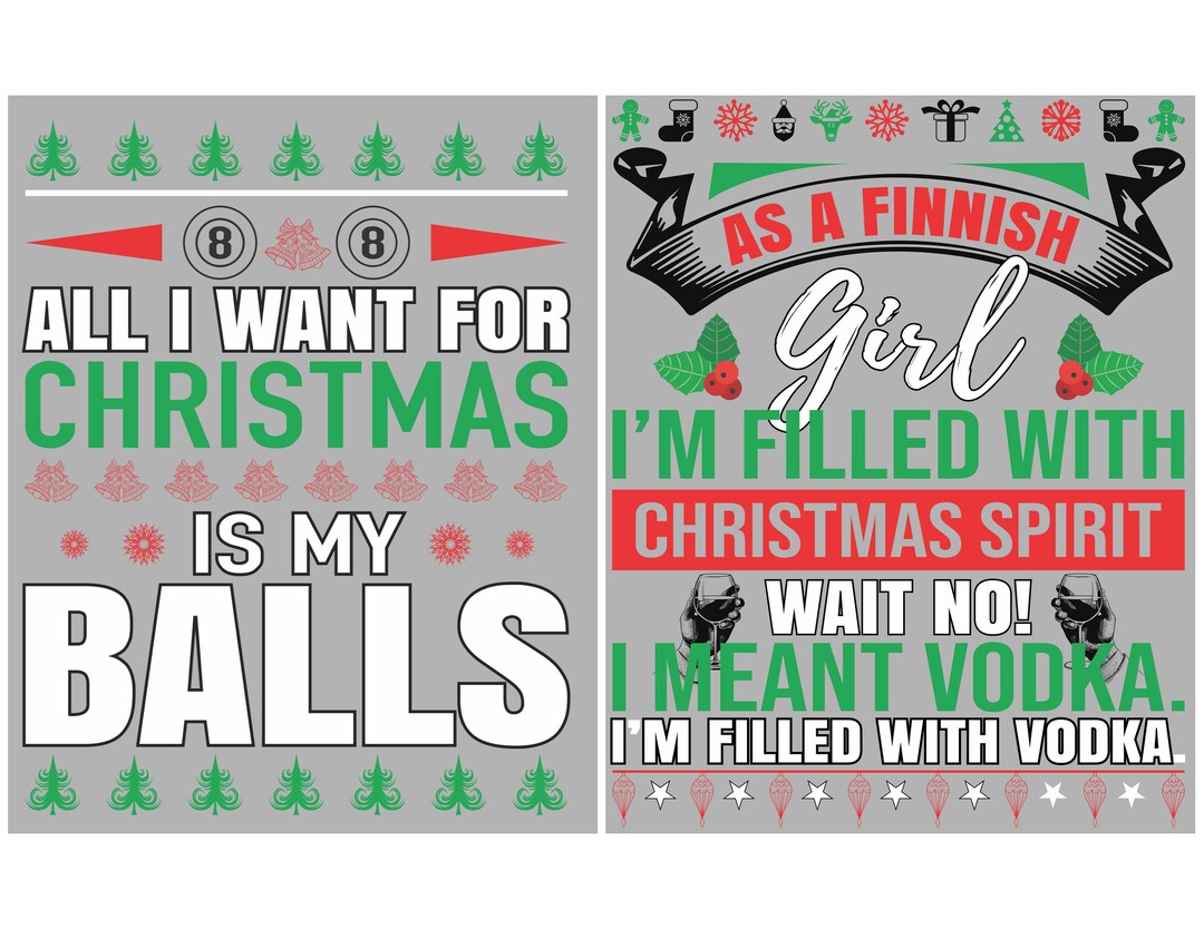 13 Inappropriate Dirty Rude Ugly Christmas Sweater Png Files to Make ...