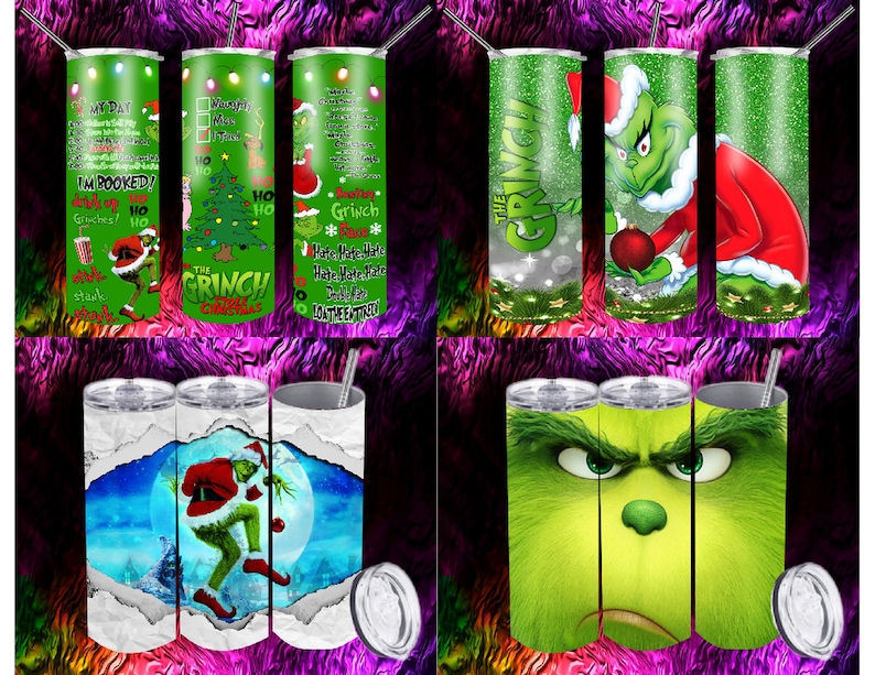 15 Grinch Png Files to Make Sublimation Tumblers - Etsy