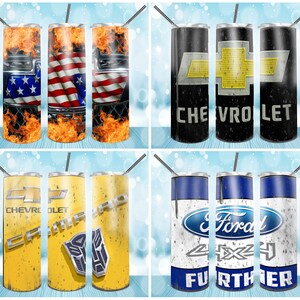 19 Chevy and Ford Png Files Wraps to Make Sublimation Tumblers - Etsy