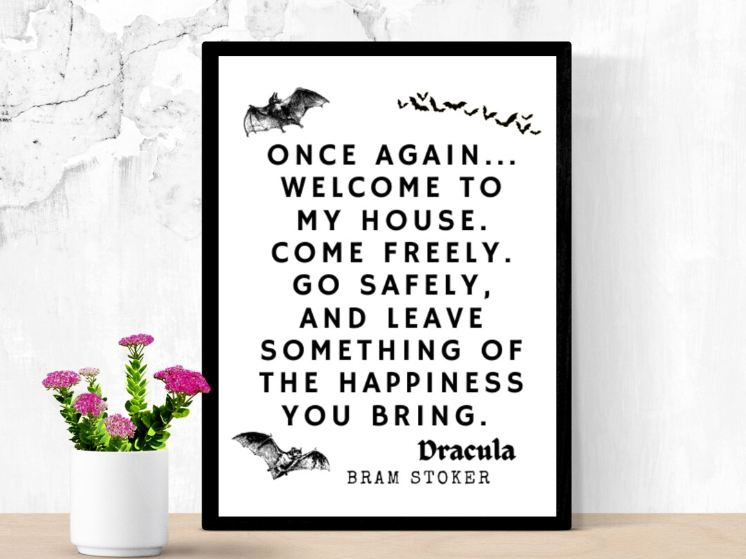 Bram Stokers Dracula Quote, Gothic, Home Decor, Handmade, Halloween ...
