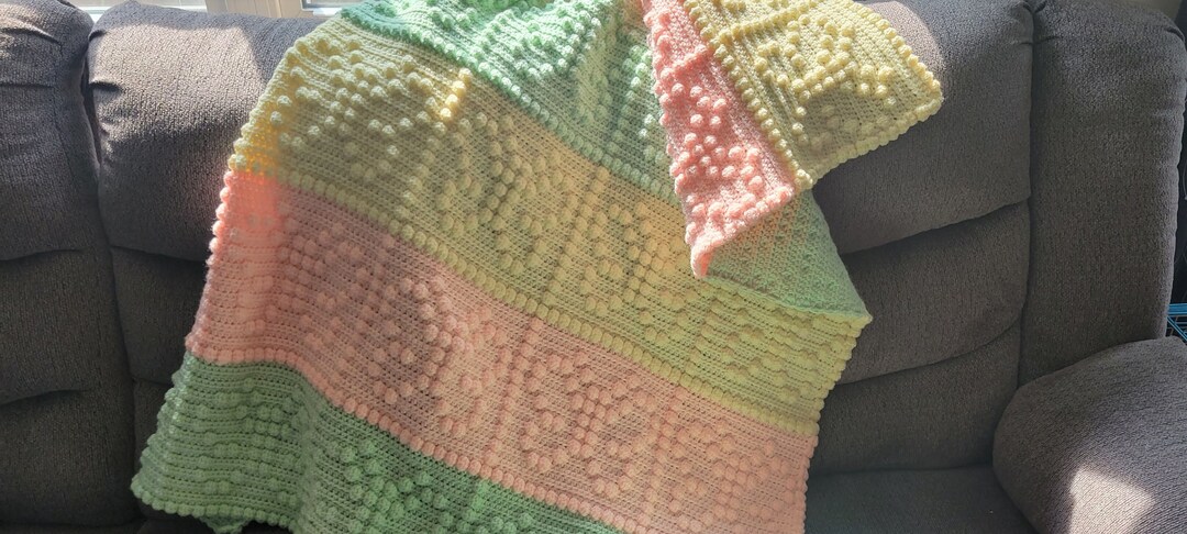 Butterfly Bobble Crochet Blanket - Etsy
