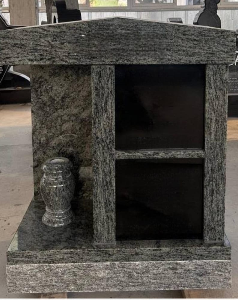 Customized Granite 2 Niche Columbarium for Cremation Urns, Private ...