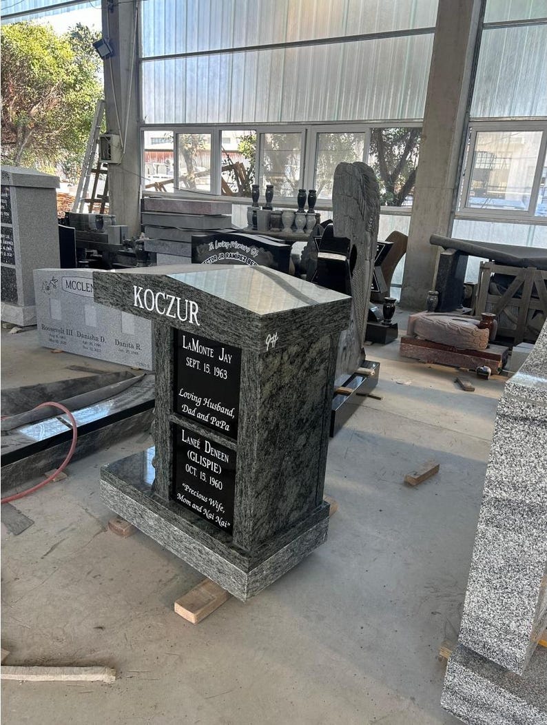 Customized Granite 2 Niche Columbarium for Cremation Urns, Private ...