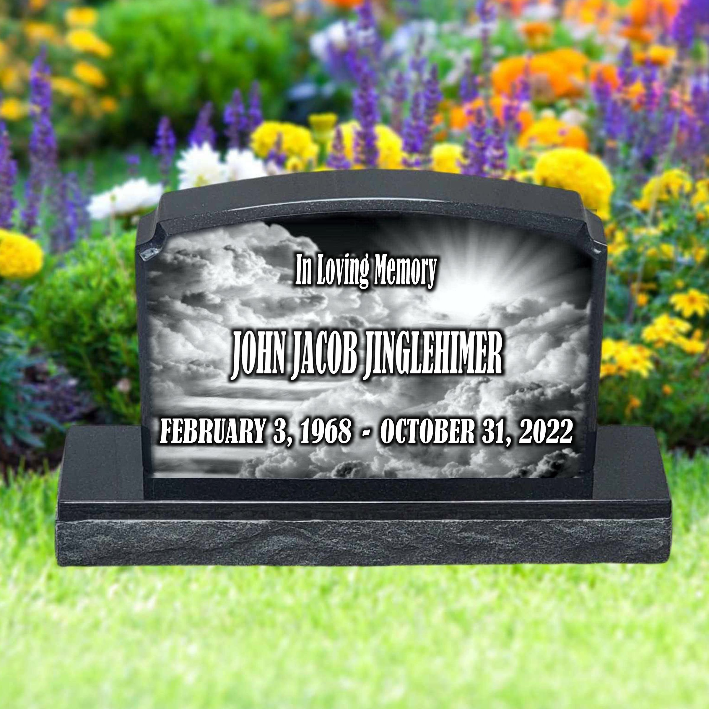 Laser Engraved Mini Upright Headstone Custom Grave Marker Mini ...