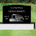 Laser Engraved Mini Upright Headstone Custom Grave Marker Jet Black ...