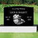 Laser Engraved Mini Upright Headstone Custom Grave Marker Jet Black ...