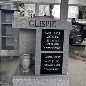 Customized Granite 2 Niche Columbarium for Cremation Urns, Private ...