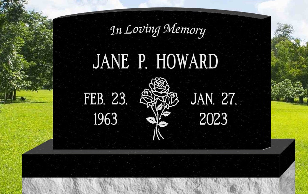 Mini Headstone for Grave, Cemetery Memorial Stone, Laser Engraved - Etsy