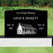 Laser Engraved Mini Upright Headstone Custom Grave Marker Jet Black ...