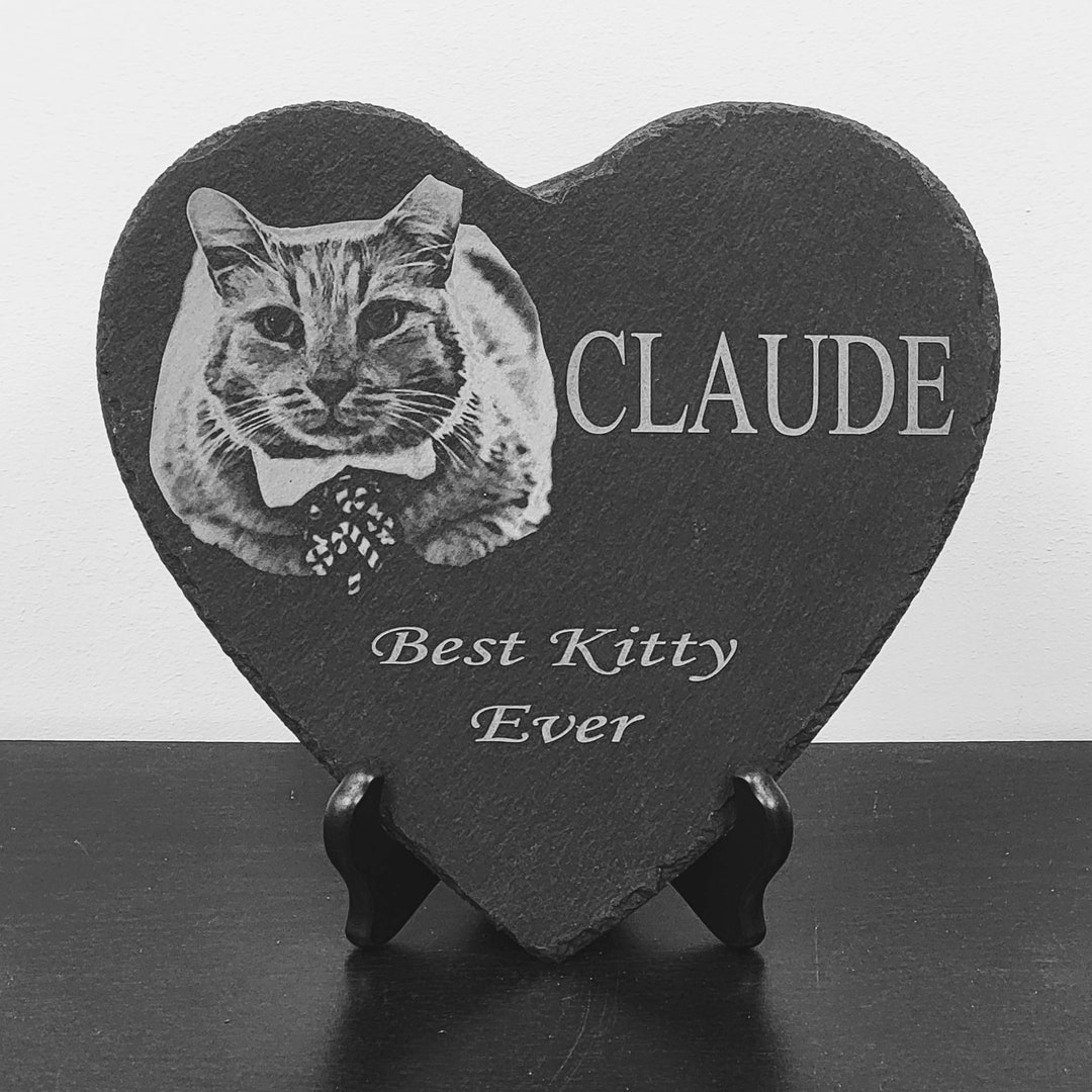 Laser Engraved Slate Heart With Portrait - Etsy