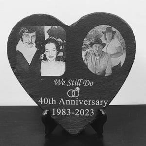 Custom Laser Engraved Slate Heart Memorial Plaque: Garden Stone - Etsy