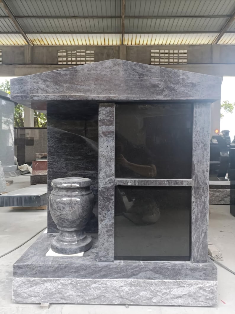 Customized Granite 2 Niche Columbarium for Cremation Urns, Private ...