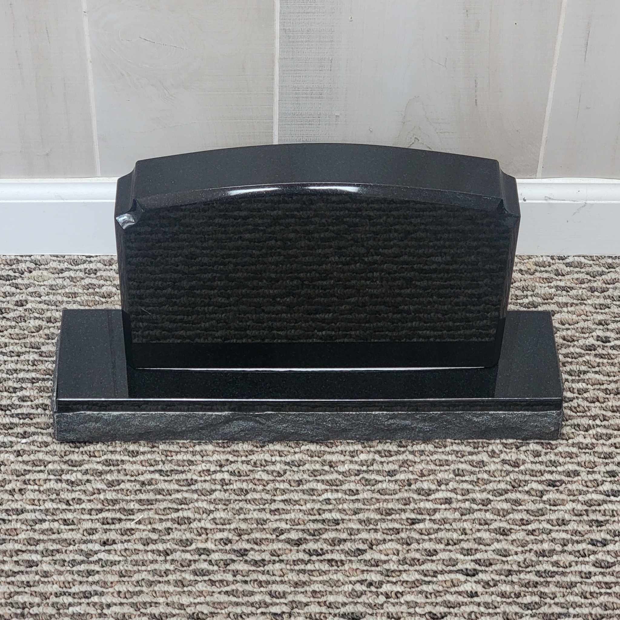 Laser Engraved Mini Upright Headstone Custom Grave Marker Jet Black ...