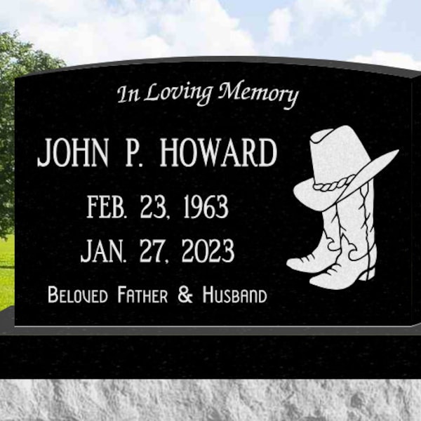 Cowboy Headstone - Etsy