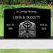 Laser Engraved Mini Upright Headstone Custom Grave Marker Jet Black ...