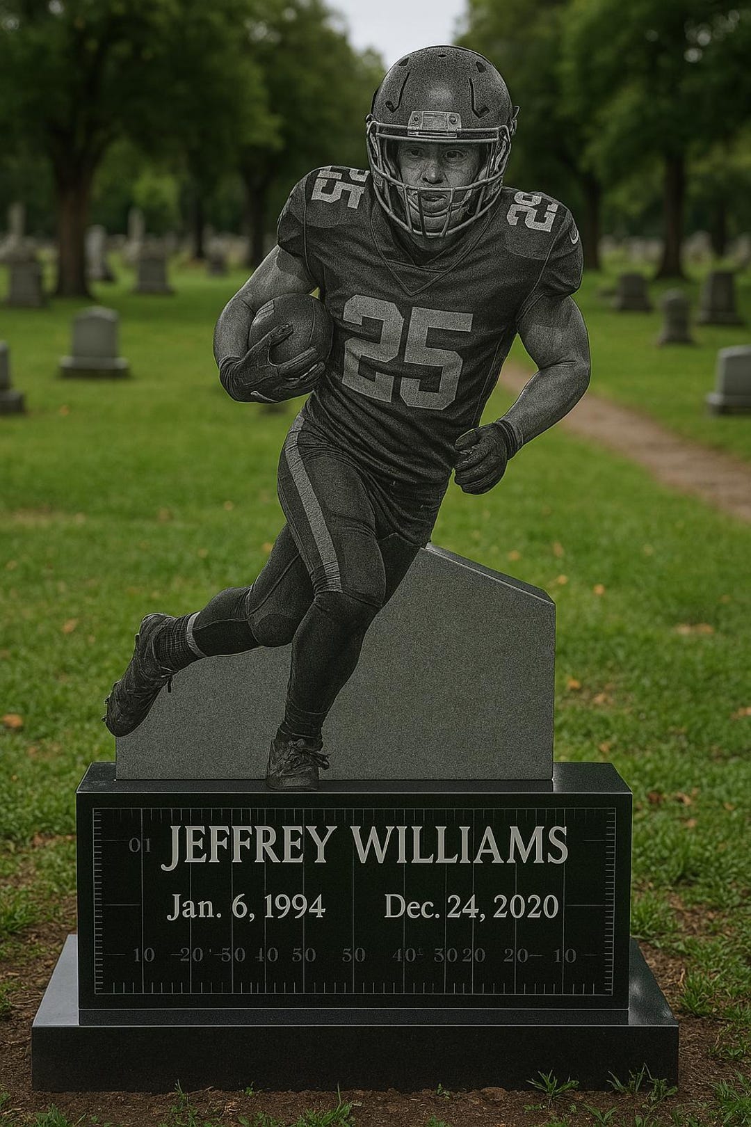 Life Sized Custom Headstone Cemetery Grave Marker Memorial Stones ...