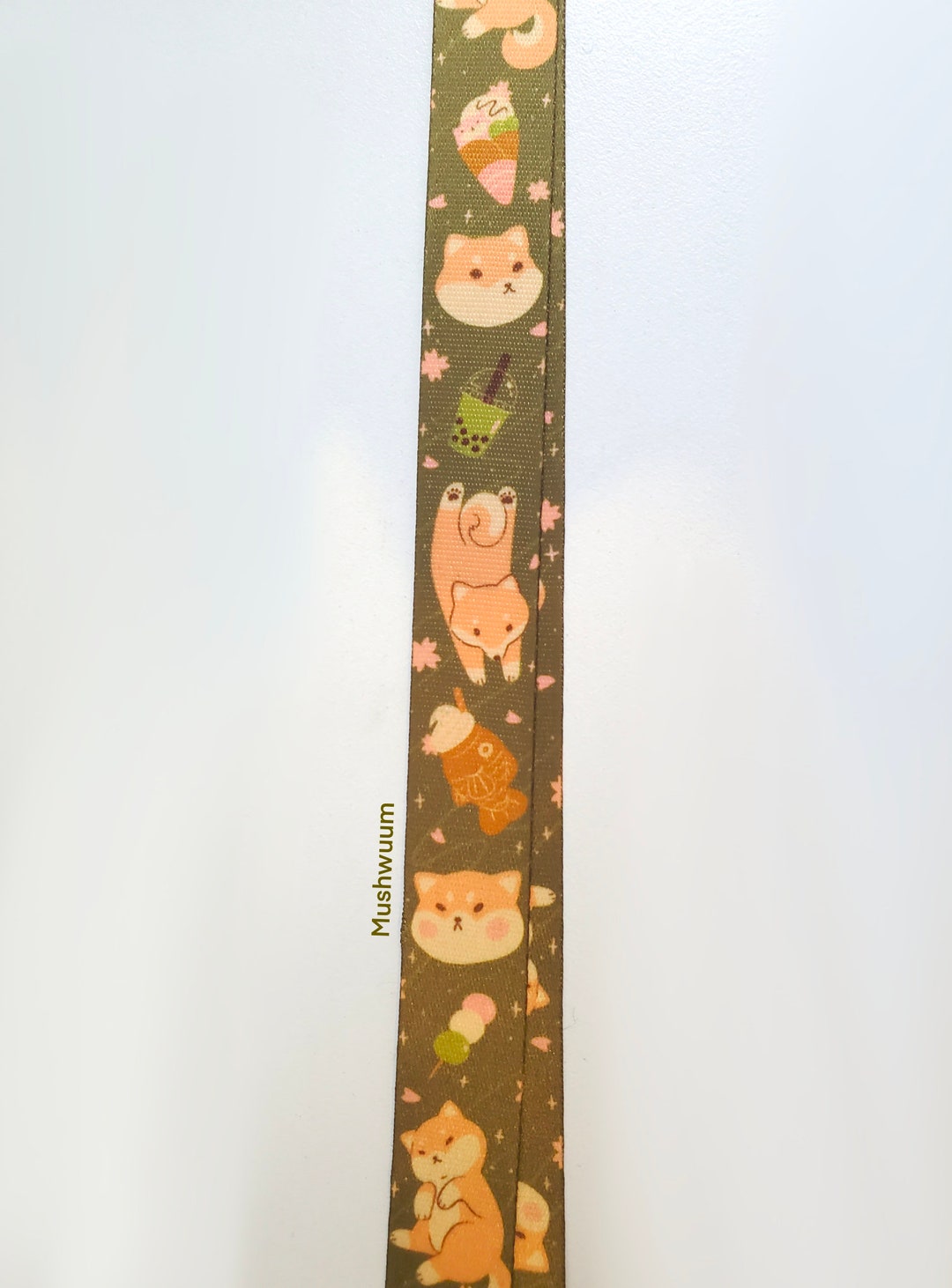 0.7 Inch or 1 Inch Wide Shiba Inu Matcha and Sakura Japanese Sweets ...