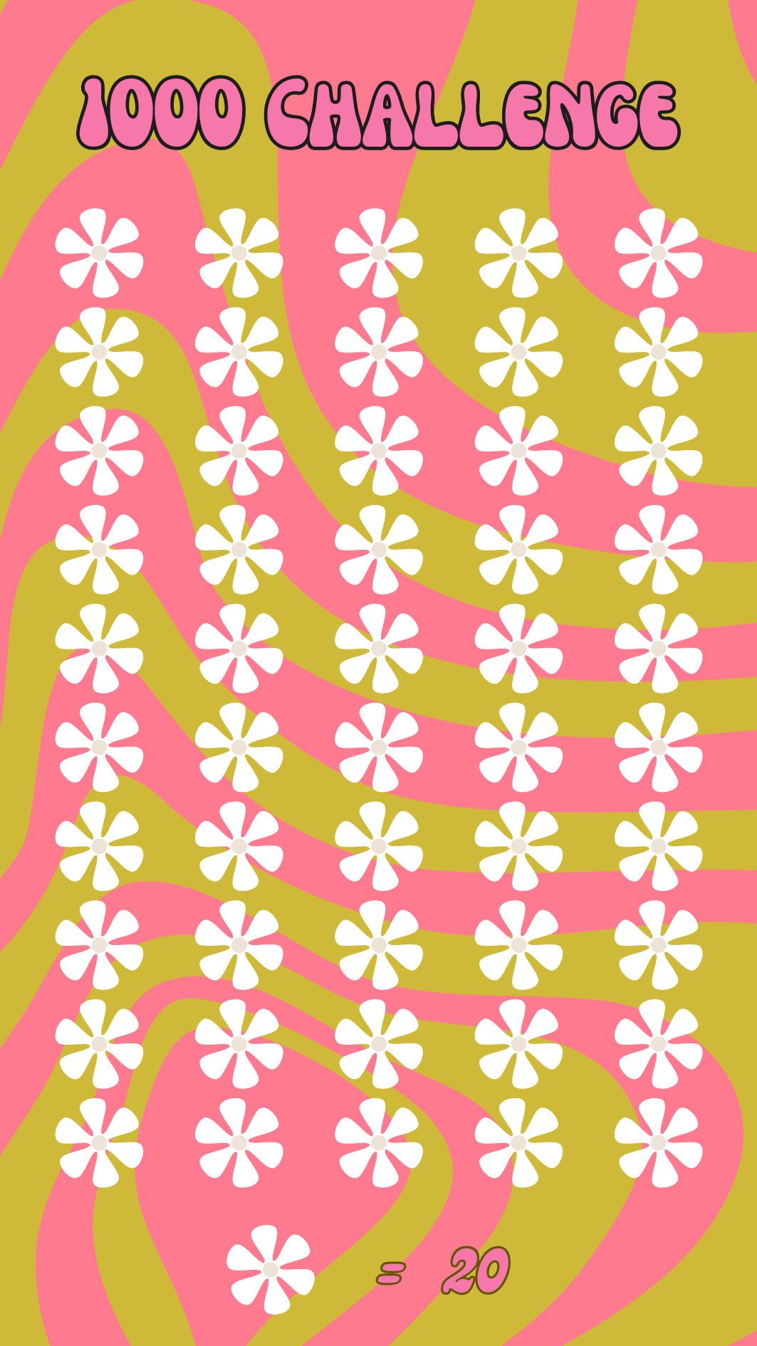 Printable 1000 Saving Challenge Tracker Digital Download 1K Savings ...