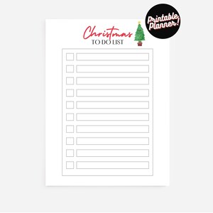 Printable December to Do List, Simple and Modern, Digital Download ...