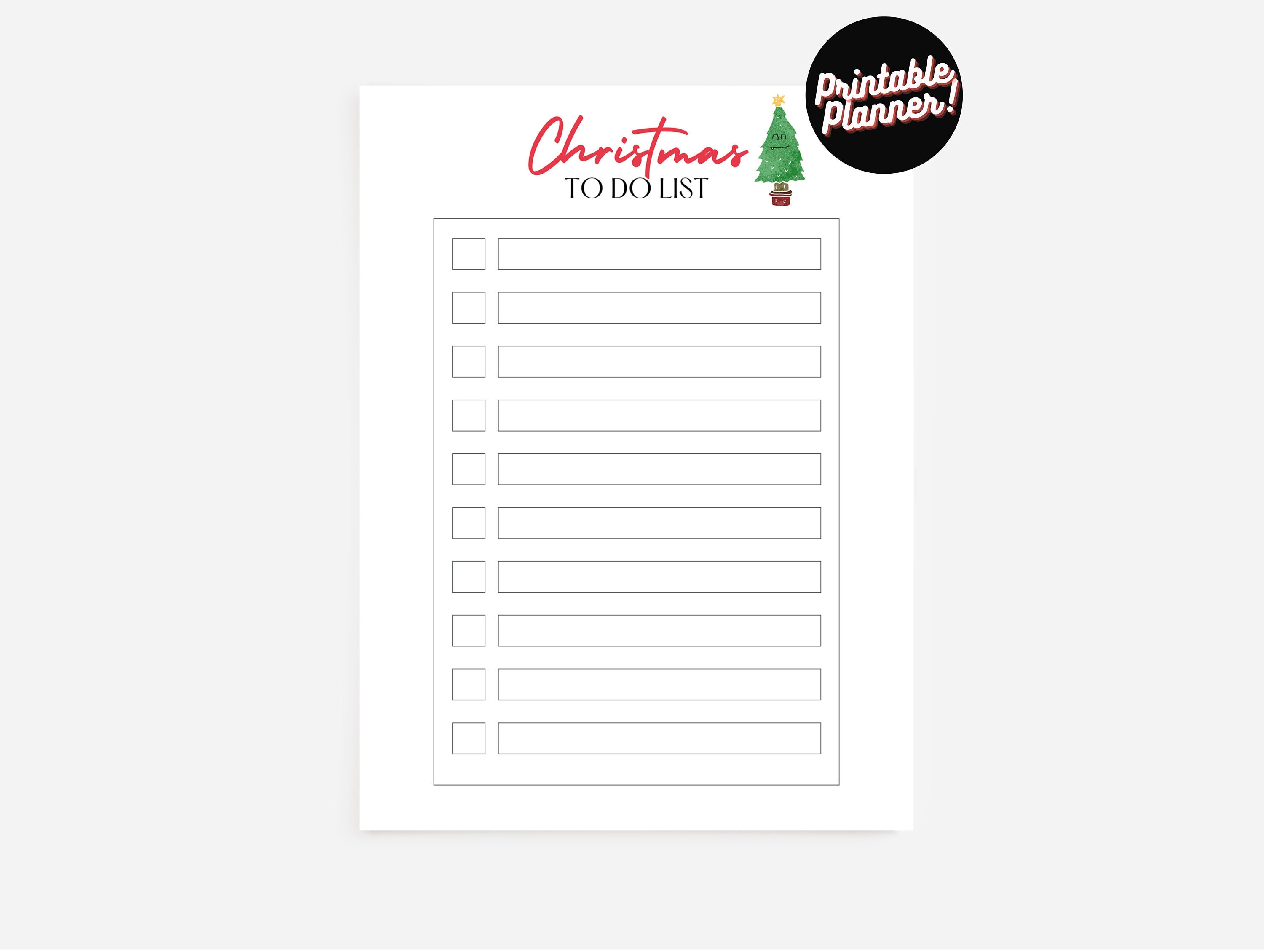 Printable December to Do List, Simple and Modern, Digital Download ...