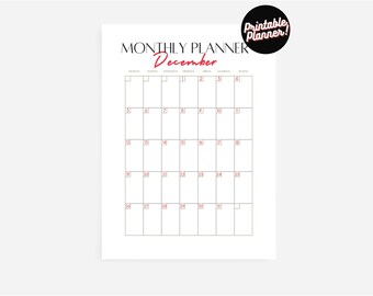 Printable December to Do List, Simple and Modern, Digital Download ...