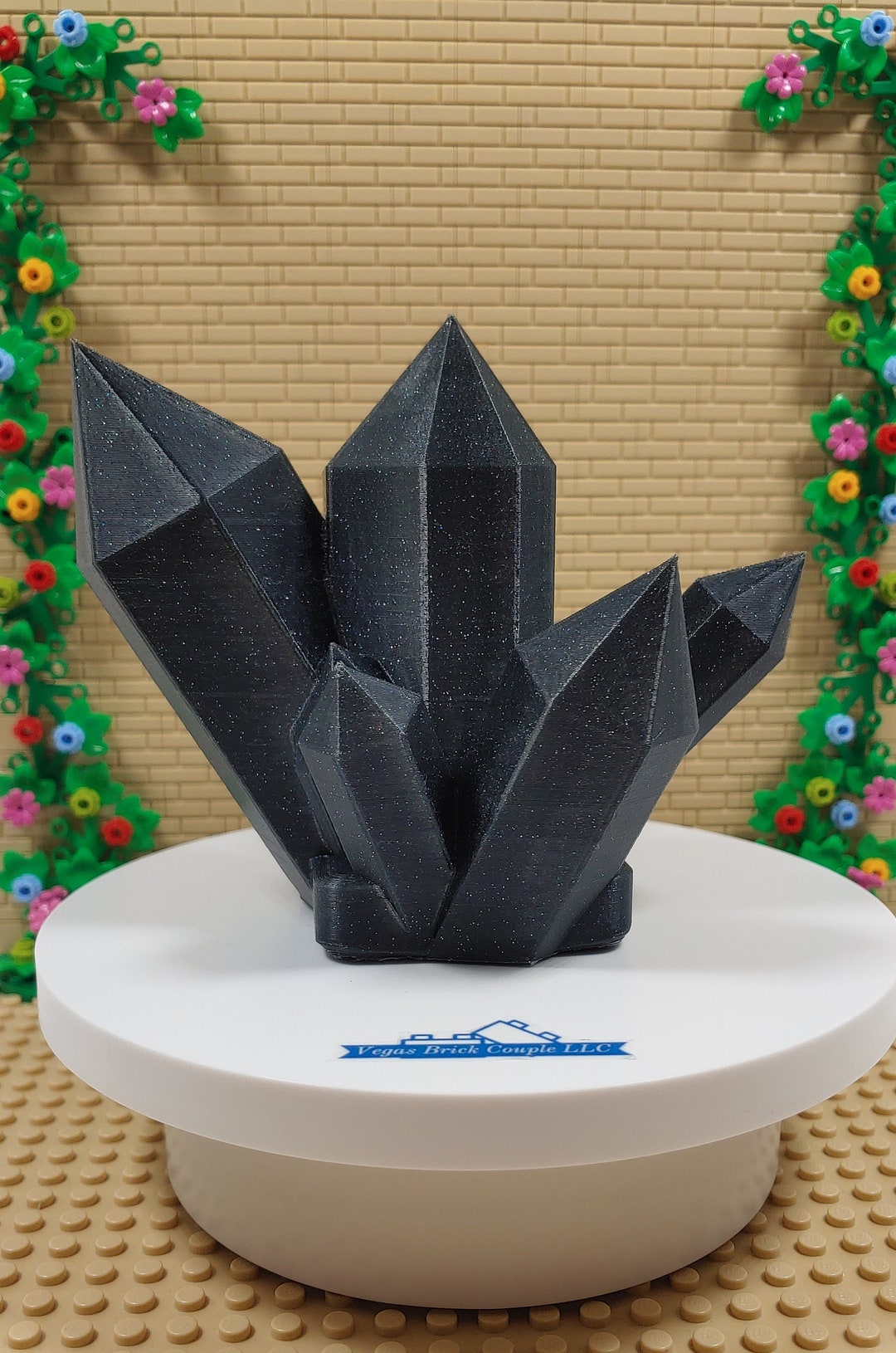 Large Lego® Inspired Crystal Glow in the Dark Display Piece 3D Printed ...