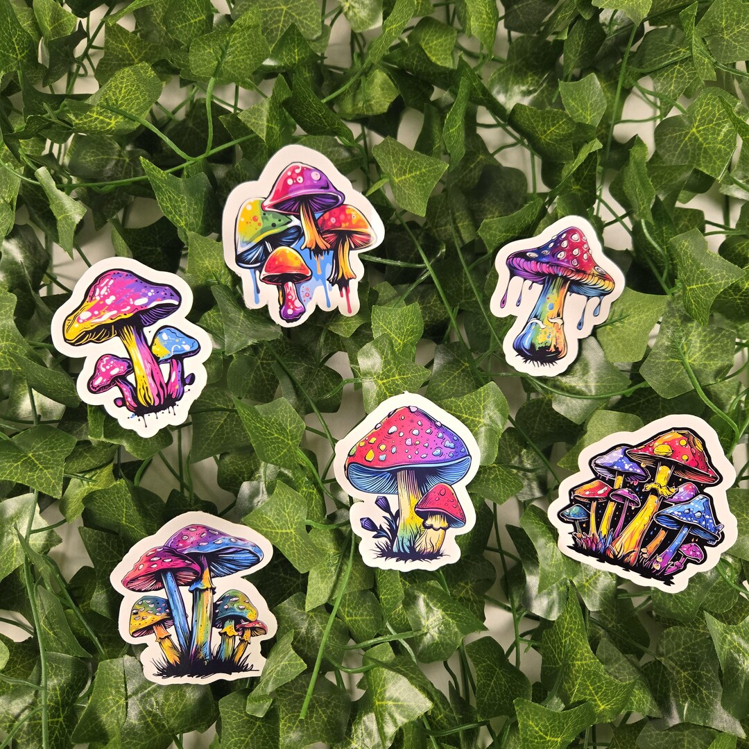 Mushroom Stickers: Laminated & Water Resistant - Etsy