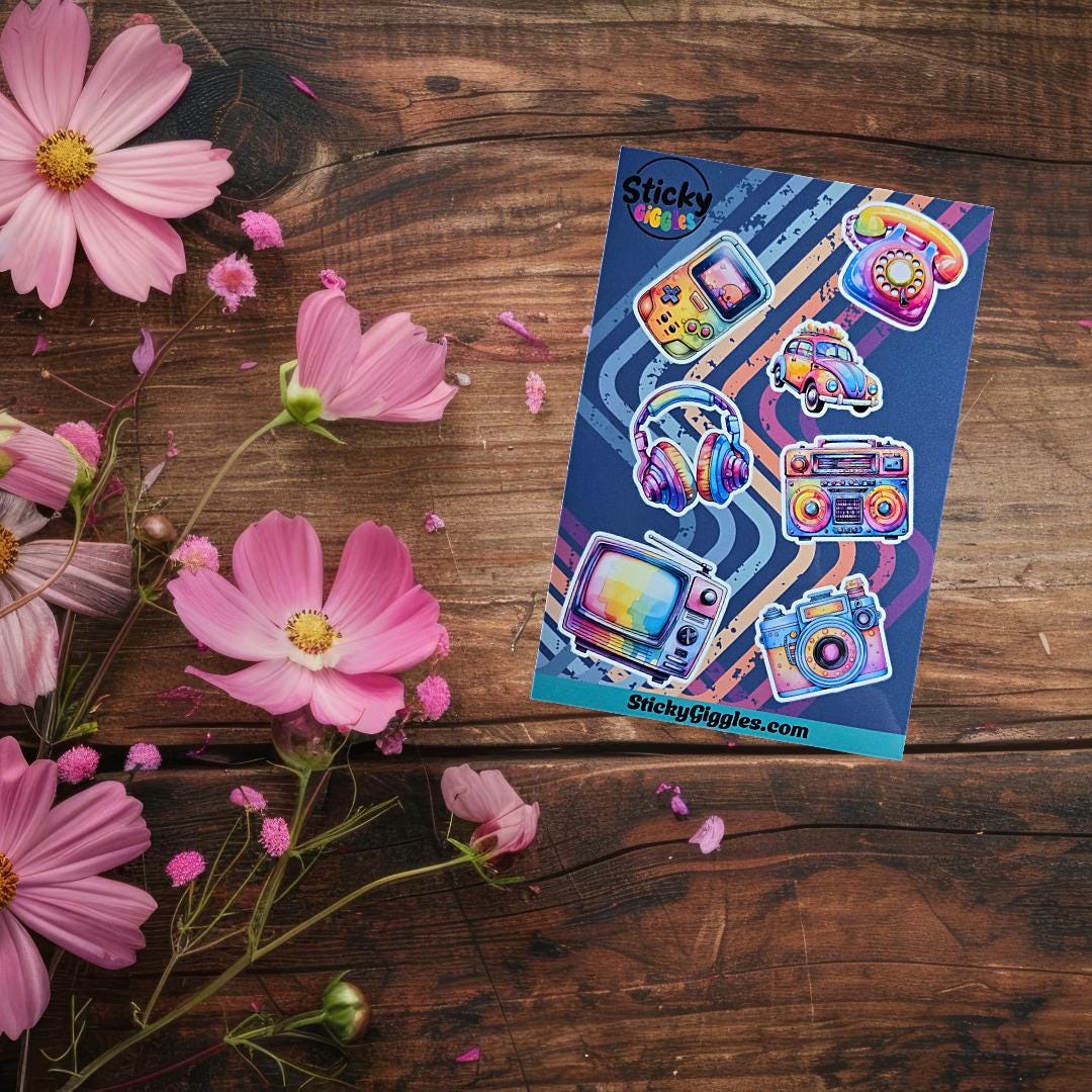 Retro Tech Series 1 Sticker Sheet - 7 Different Designs - Etsy