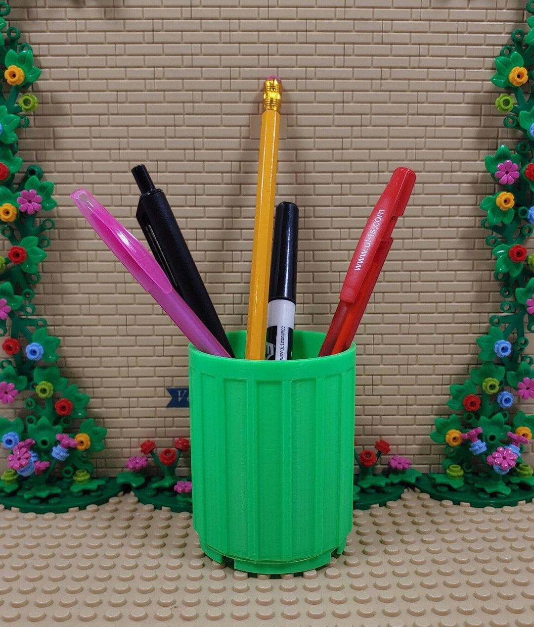 Lego® Inspired Trash Can Container 3D Printed Multiple Colors and Sizes ...