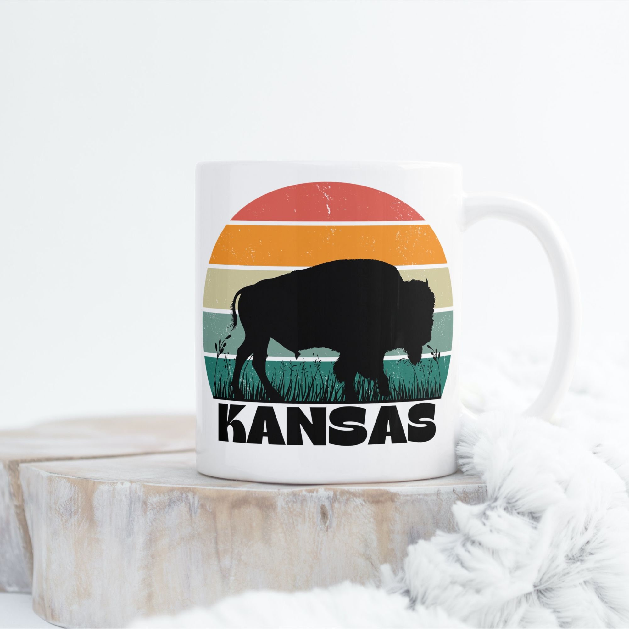 Kansas Svg - Prairie - Buffalo - Sunset - Postcard Svg - Poster Svg ...