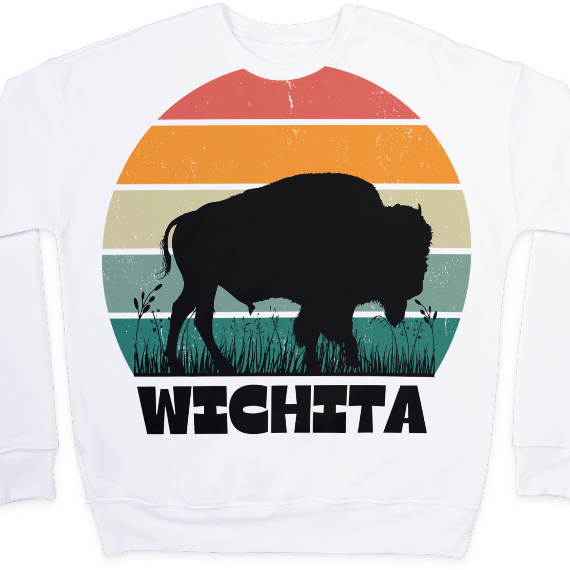Wichita Svg - Prairie - Buffalo - Sunset - Postcard Svg - Poster Svg ...