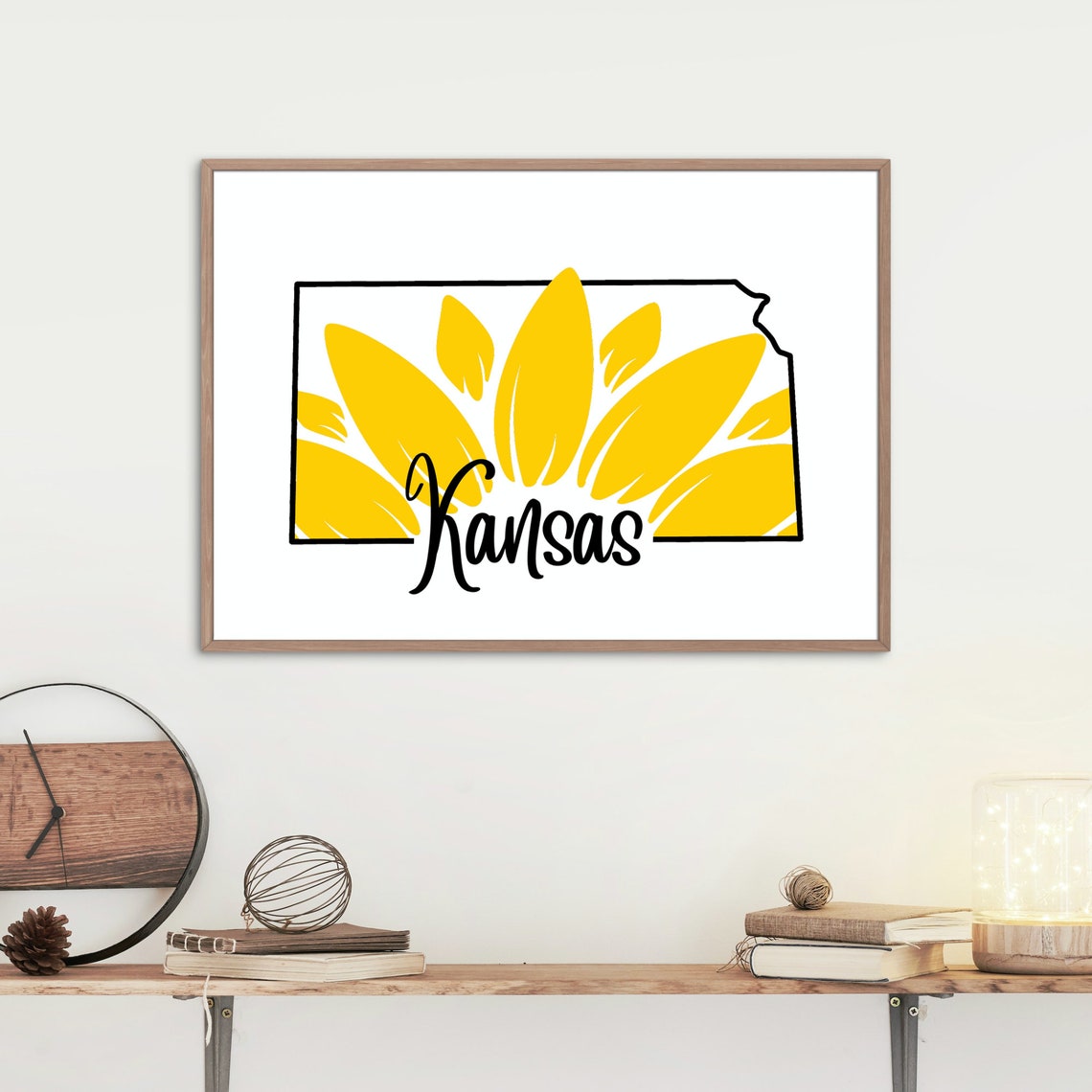 Kansas State Yellow Sunflower Svg - Sunflower Svg - State Sgv - Kansas ...
