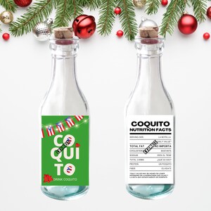 Coquito Labels, Holiday Gifts, Homemade Coquito Gifts, Coquito Drink ...