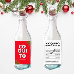 Coquito Labels, Holiday Gifts, Homemade Coquito Gifts, Coquito Drink ...