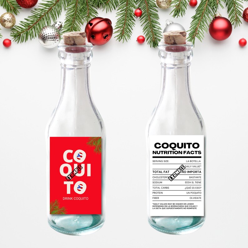 Coquito Labels Holiday Gifts Homemade Coquito Gifts Coquito - Etsy
