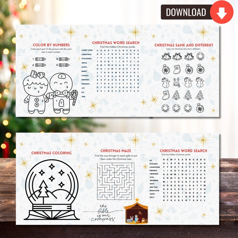 Printable Religious Christmas Activities for Kids, Christmas Prayer and ...