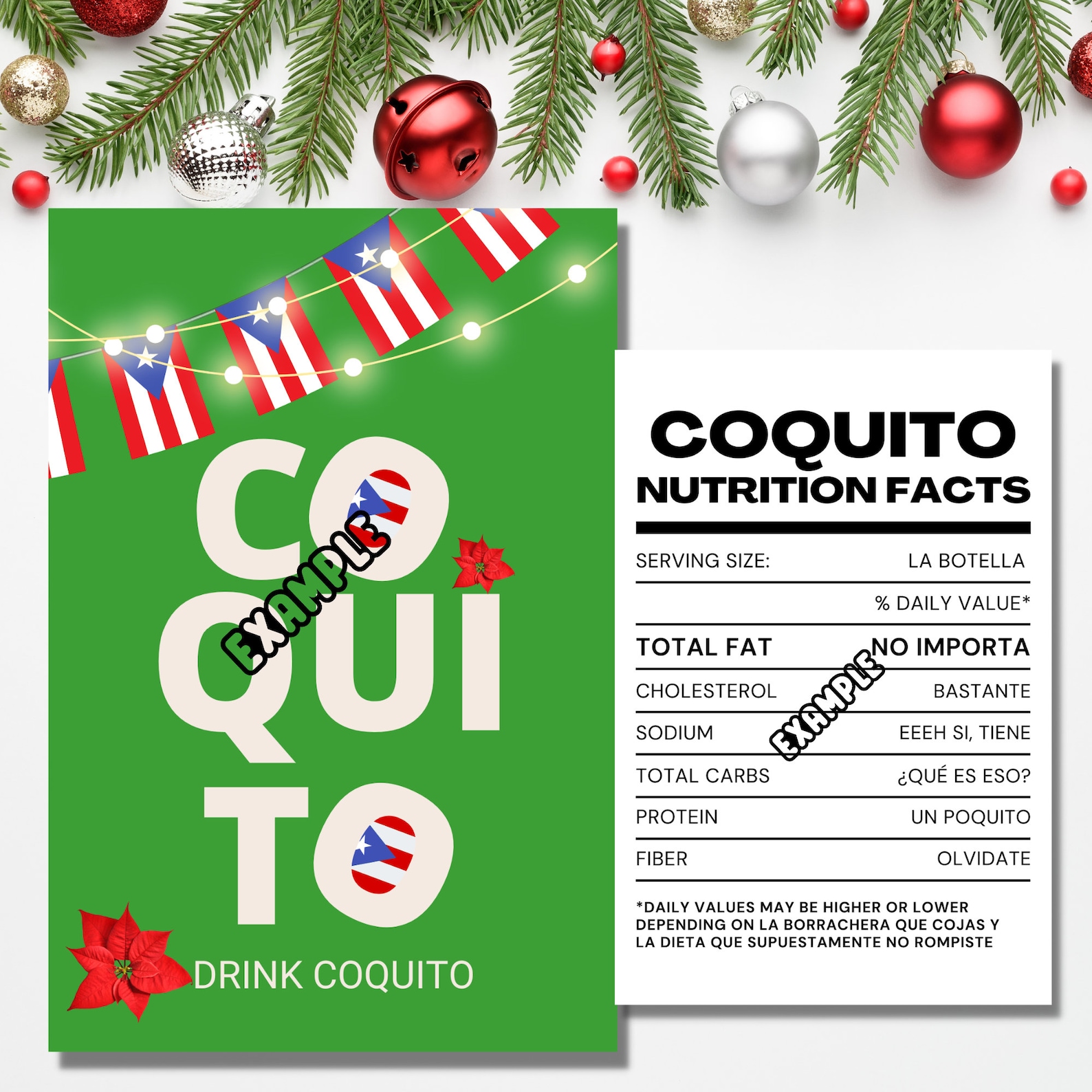 Coquito Labels, Holiday Gifts, Homemade Coquito Gifts, Coquito Drink ...