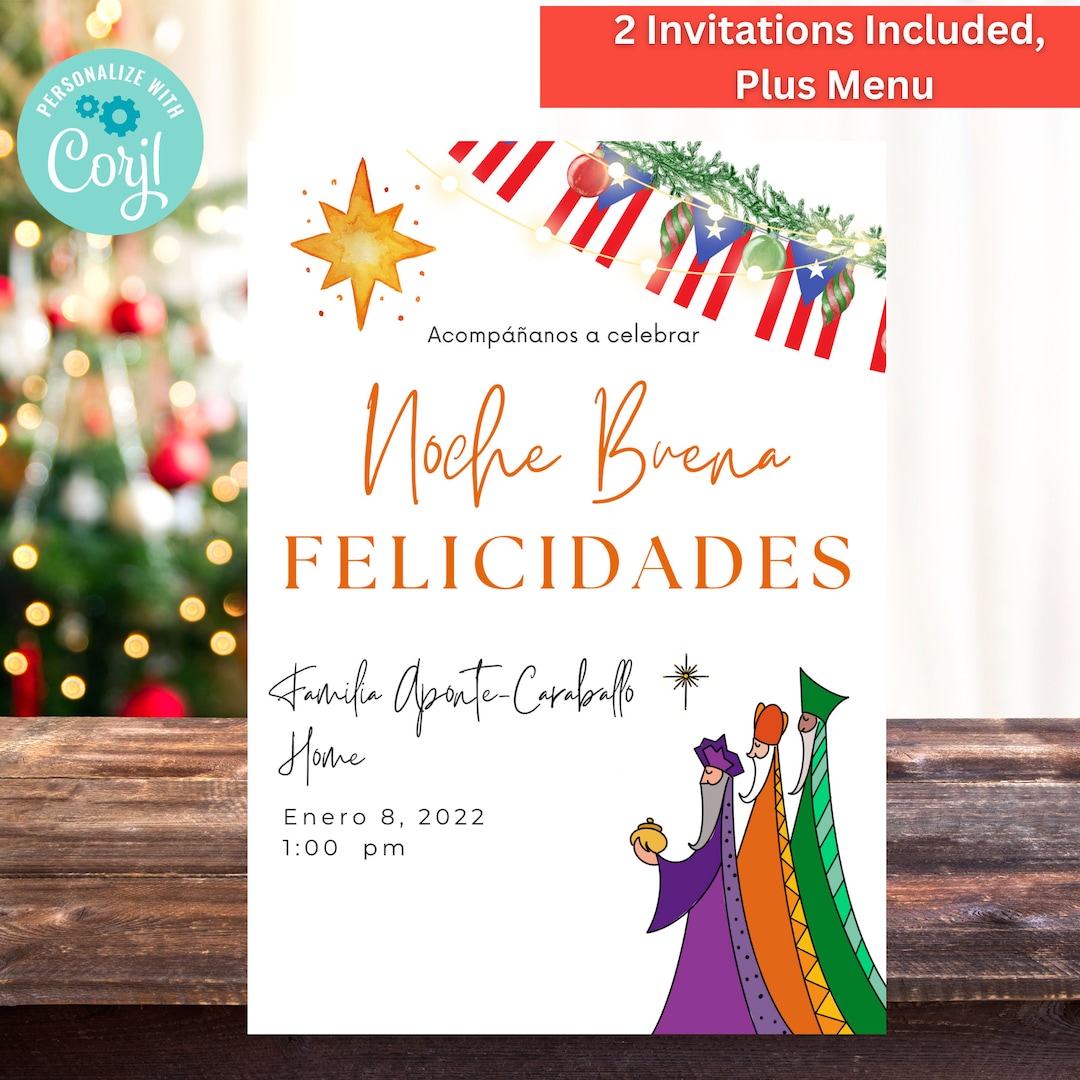 Invitación de Navidad de Puerto Rico, Invitación de Nochebuena de ...