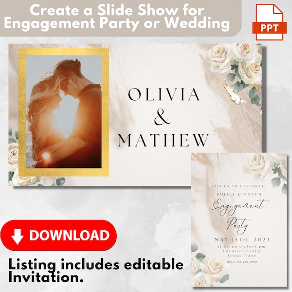 Powerpoint Wedding Invitation - Etsy