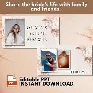 Boho Bridal Shower Powerpoint Boho Bridal Shower Invitation - Etsy