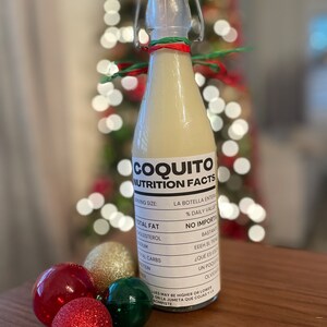 Coquito Labels, Holiday Gifts, Homemade Coquito Gifts, Coquito Drink ...