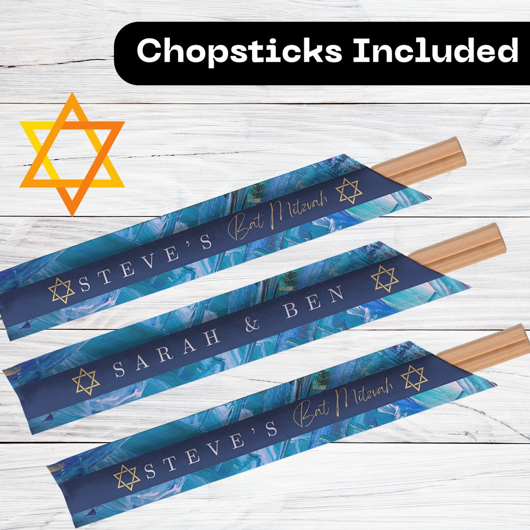 Bar Mitzvah Chopsticks,jewish Wedding Chopsticks, Personalized ...