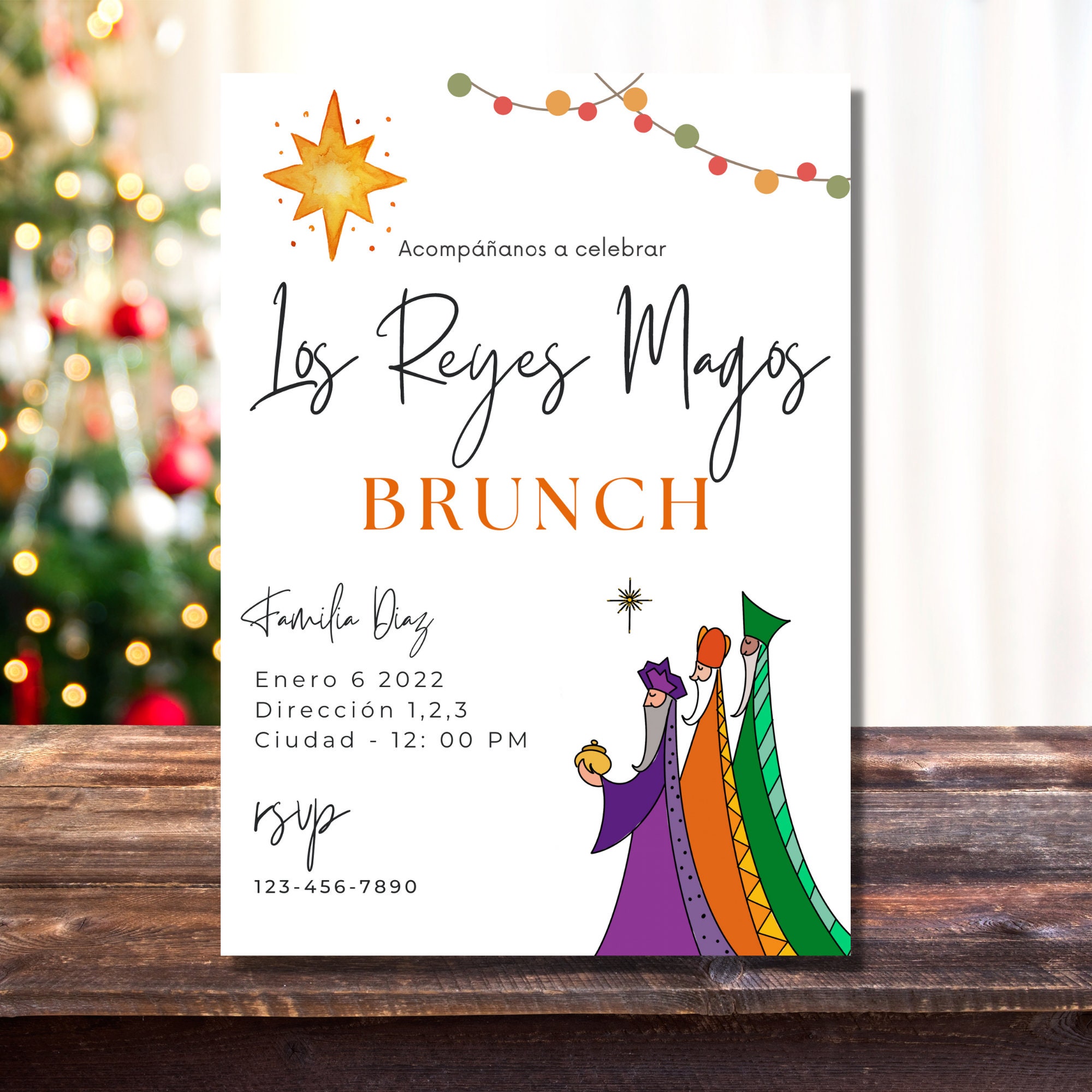 Invitación del Día de los Reyes Magos Invitación del Día de - Etsy México